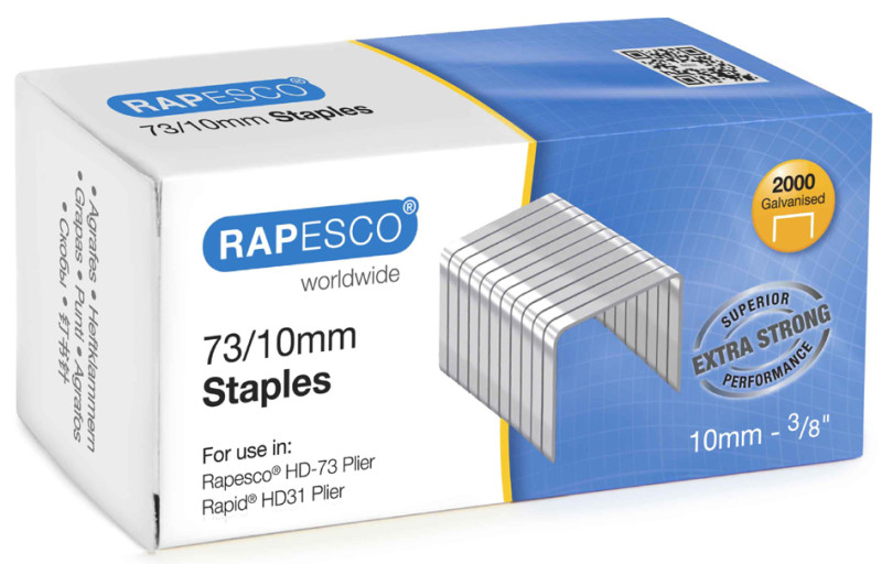 RAPESCO Staples 73/12, galvanisé, galvanisé