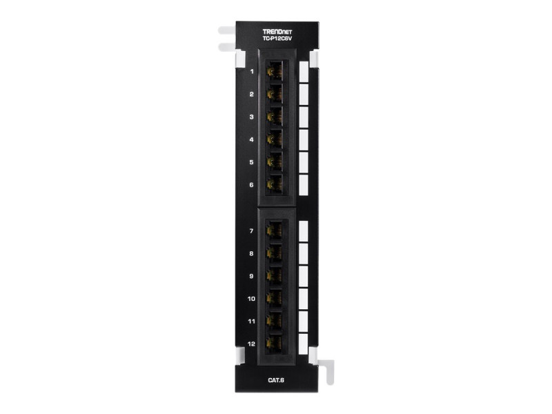 TrendNet : 12-PORT CAT6 UNSHIELDED WALL M PATCH PANEL+INCLUDED 89D BRACKET