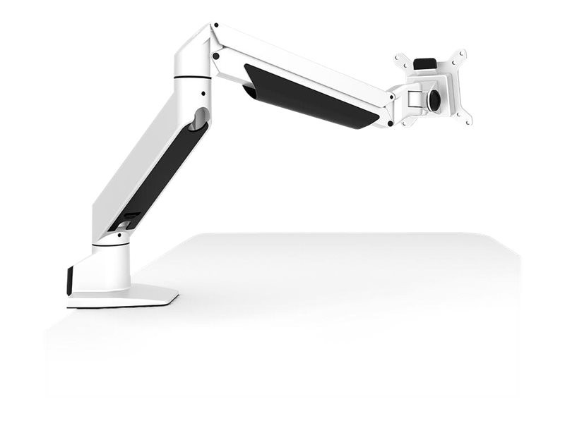 compulocks : REACH ERGONOMIC ARTICULATING MONITOR ARM-DOUBLE WHITE