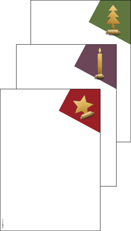 sigel Set de papier motif de Noël "Cut-out style", A4