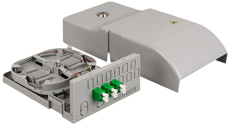 DIGITUS Boite de raccordement domestique Ftth, 3 x LC/APC