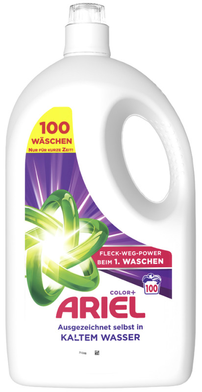 ARIEL Lessive liquide Color+, 2,5 litres, 50 lavages