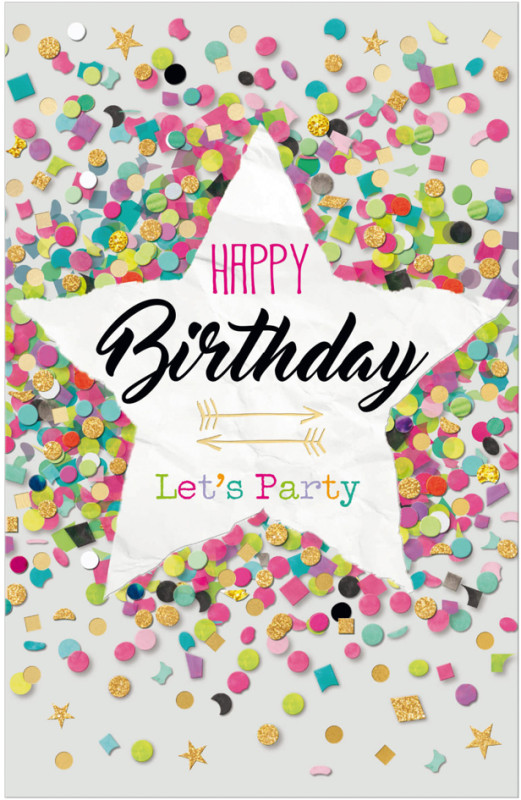SUSY CARD Geburtstagskarte Confetti "Geschenkbox"
