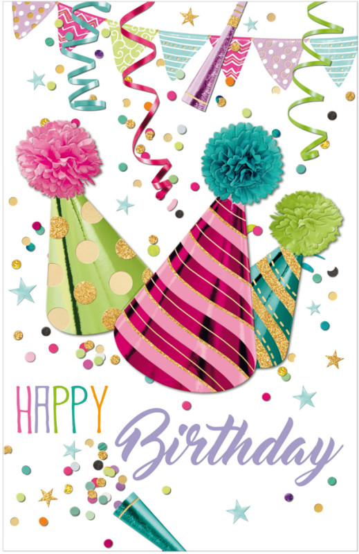 SUSY CARD Geburtstagskarte Confetti "Geschenkbox"