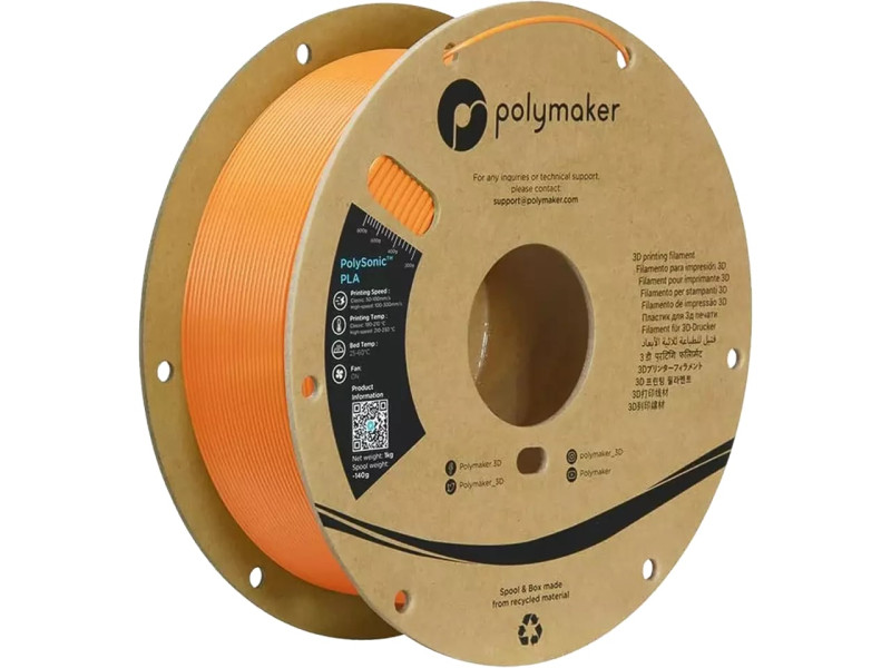 Polymaker PLA HS PLA 1,75mm ORANGE 1kg POLYMAKER POLYSONIC 3D FILAMENT