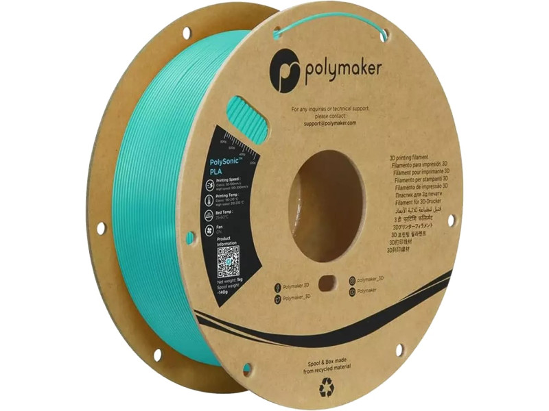 Polymaker PLA HS PLA 1,75mm TEAL 1kg POLYMAKER POLYSONIC 3D FILAMENT