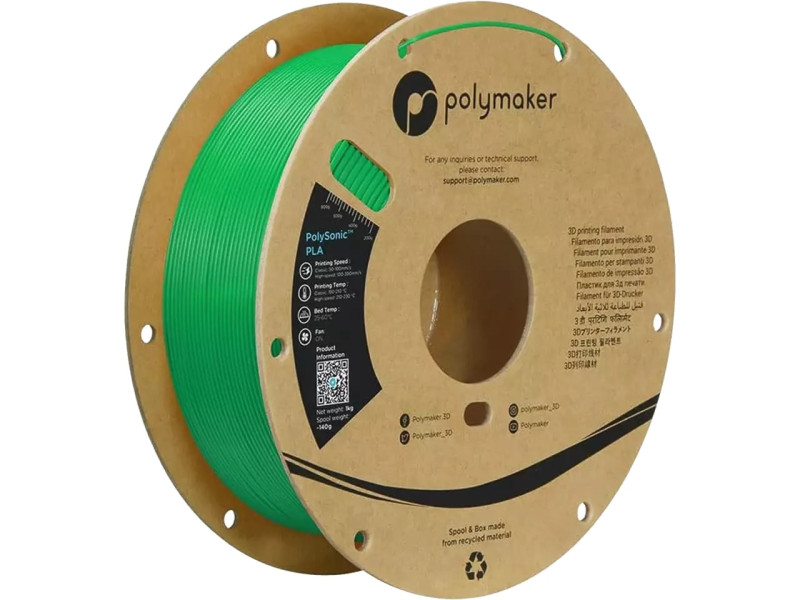Polymaker PLA HS PLA 1,75mm GREEN 1kg POLYMAKER POLYSONIC 3D FILAMENT